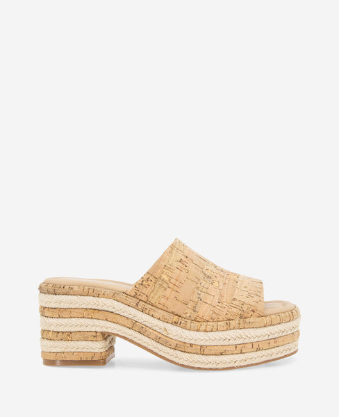 Shop Elissa Natural Cork Platform Sandal | KC Reaction
