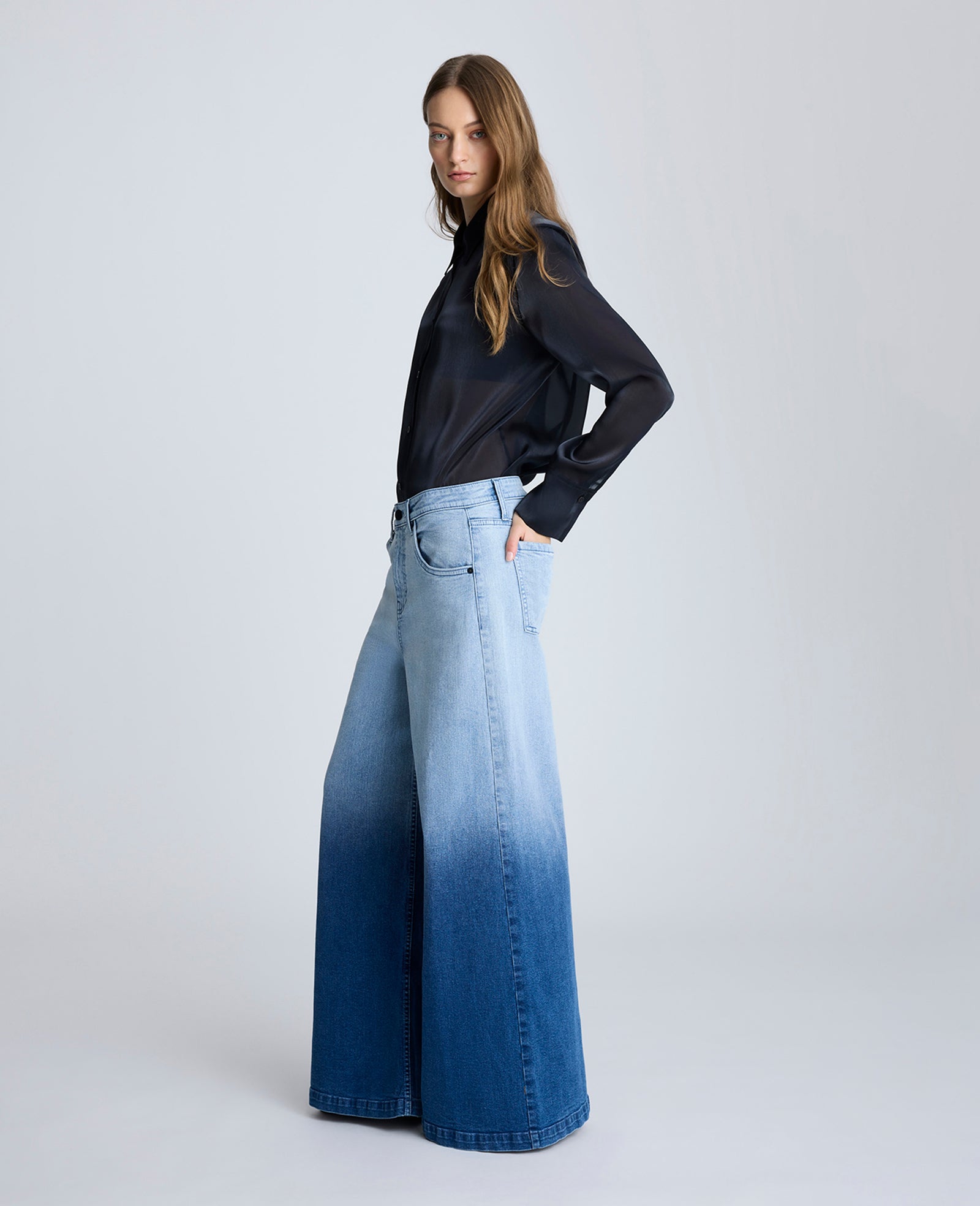 Gradient Dye Wide Leg Jeans – JJ Wash | Kenneth Cole