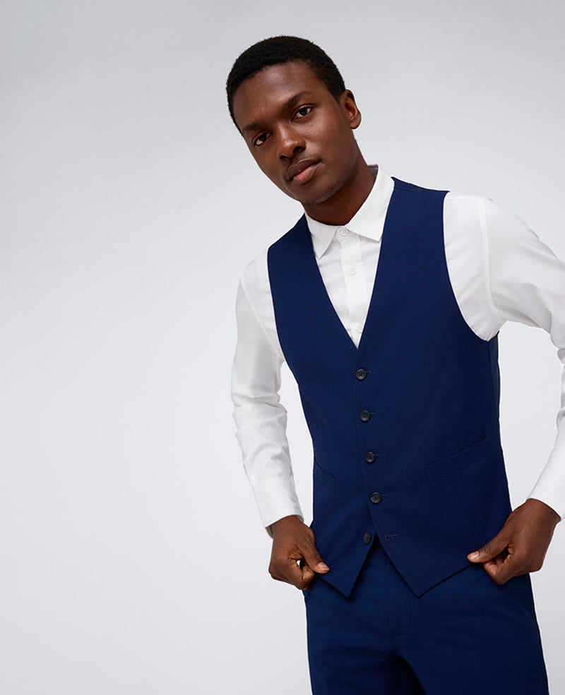 Shop Blue Slim-Fit Suit Vest for Men – Kenneth Cole Reaction