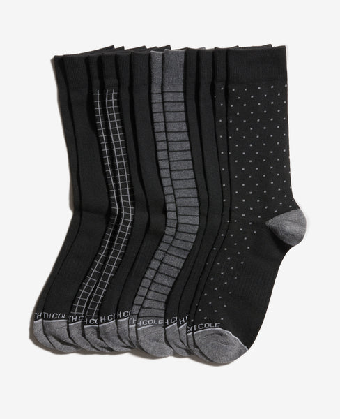 Shop Men’s Pattern Dress Crew Socks 6-Pack | Kenneth Cole