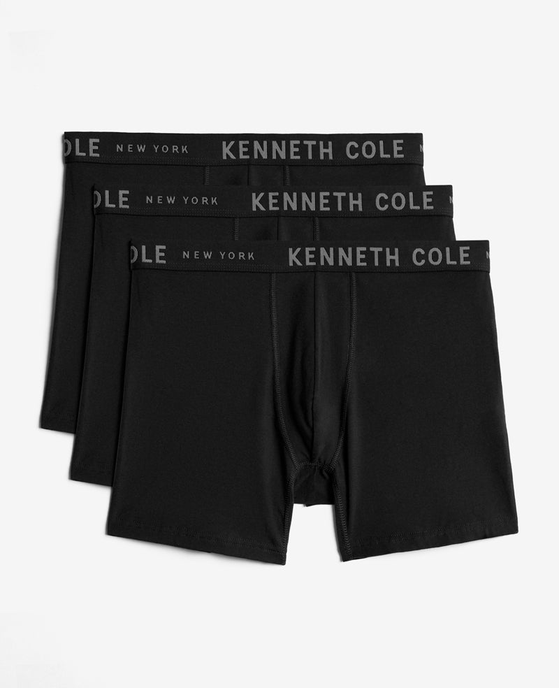 Shop Men’s 100% Cotton Boxer Briefs 3-Pack | Kenneth Cole