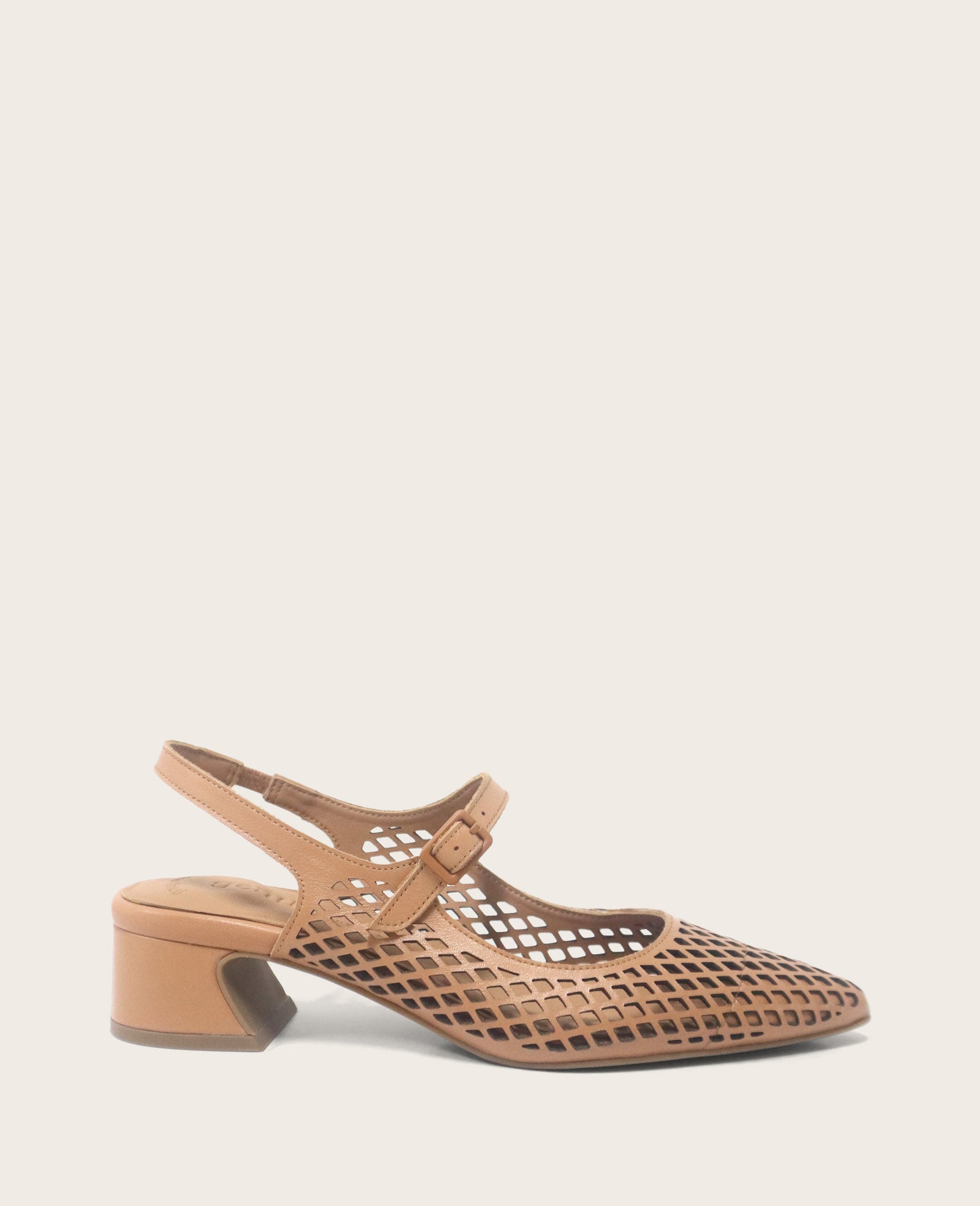 GENTLE SOULS - Gladys Perforated Leather Mary Jane Slingback Heel