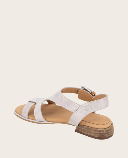 Haisley Lavender Sandal – Gentle Souls Strappy Metallic Ease