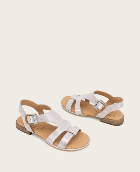 Haisley Lavender Sandal – Gentle Souls Strappy Metallic Ease