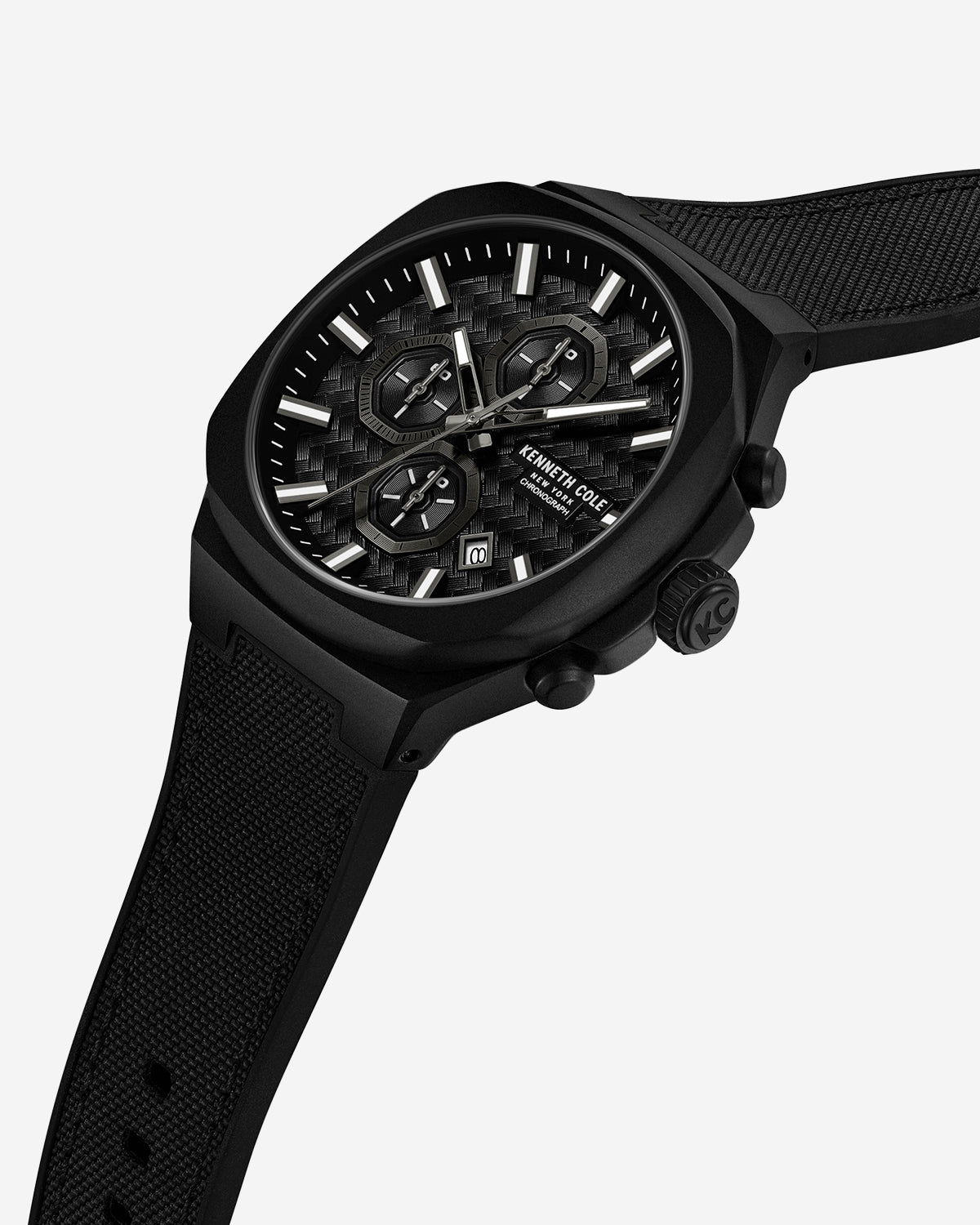 Men’s Chronograph Watch – Black Case Strap | Kenneth Cole