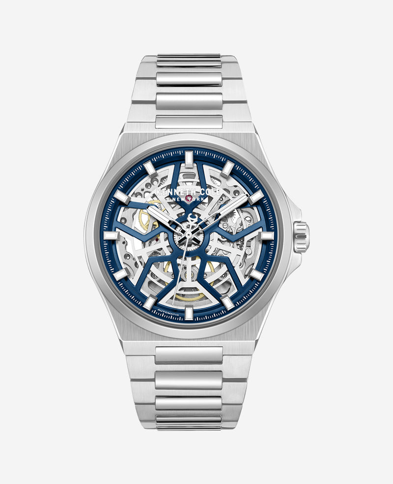 Men’s Skeleton Automatic Watch—Blue Dial | Kenneth Cole