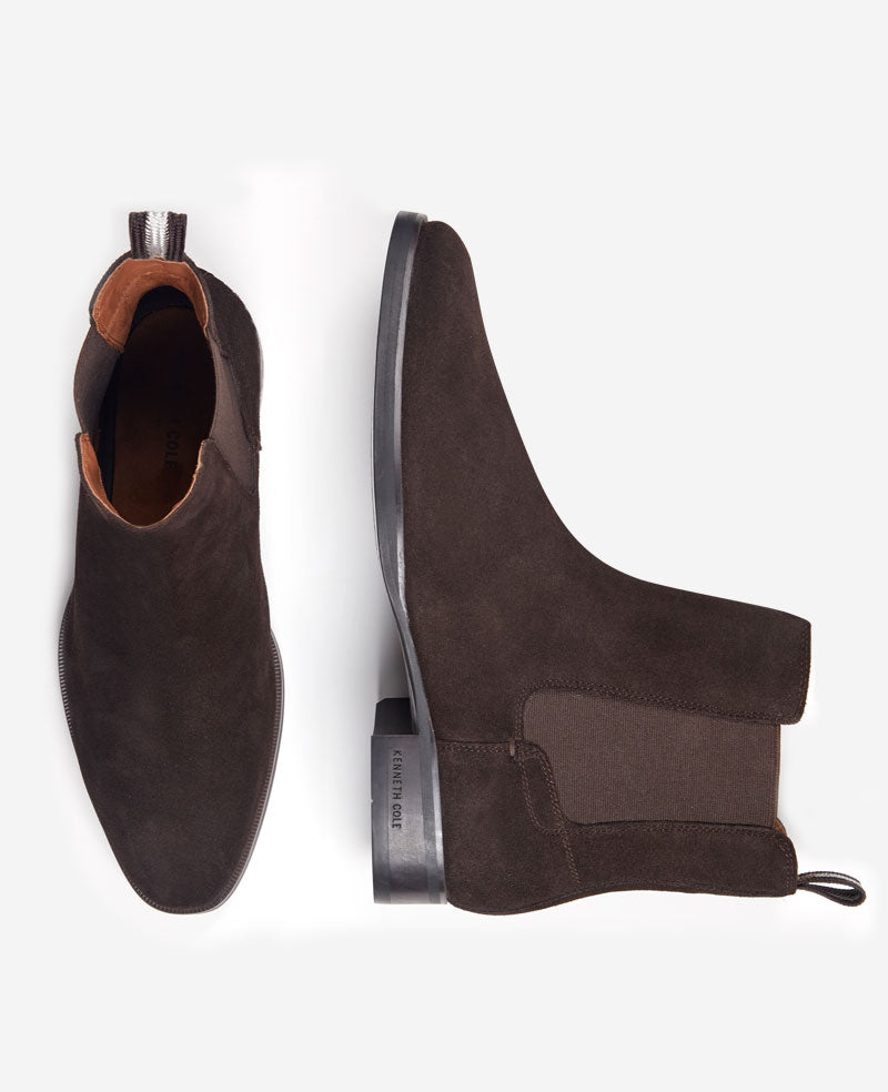 Raymond Suede Chelsea Boot for Men, Mocha | Kenneth Cole
