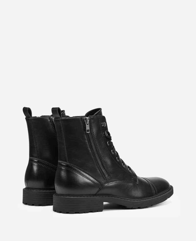 REACTION Captain Combat Boot – Black Zip | Kenneth Cole
