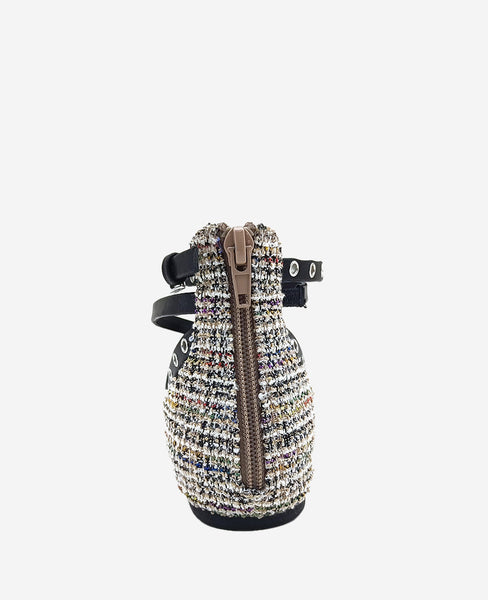 Shop Mason Tweed Strappy Stud Flat | Kenneth Cole Shoes