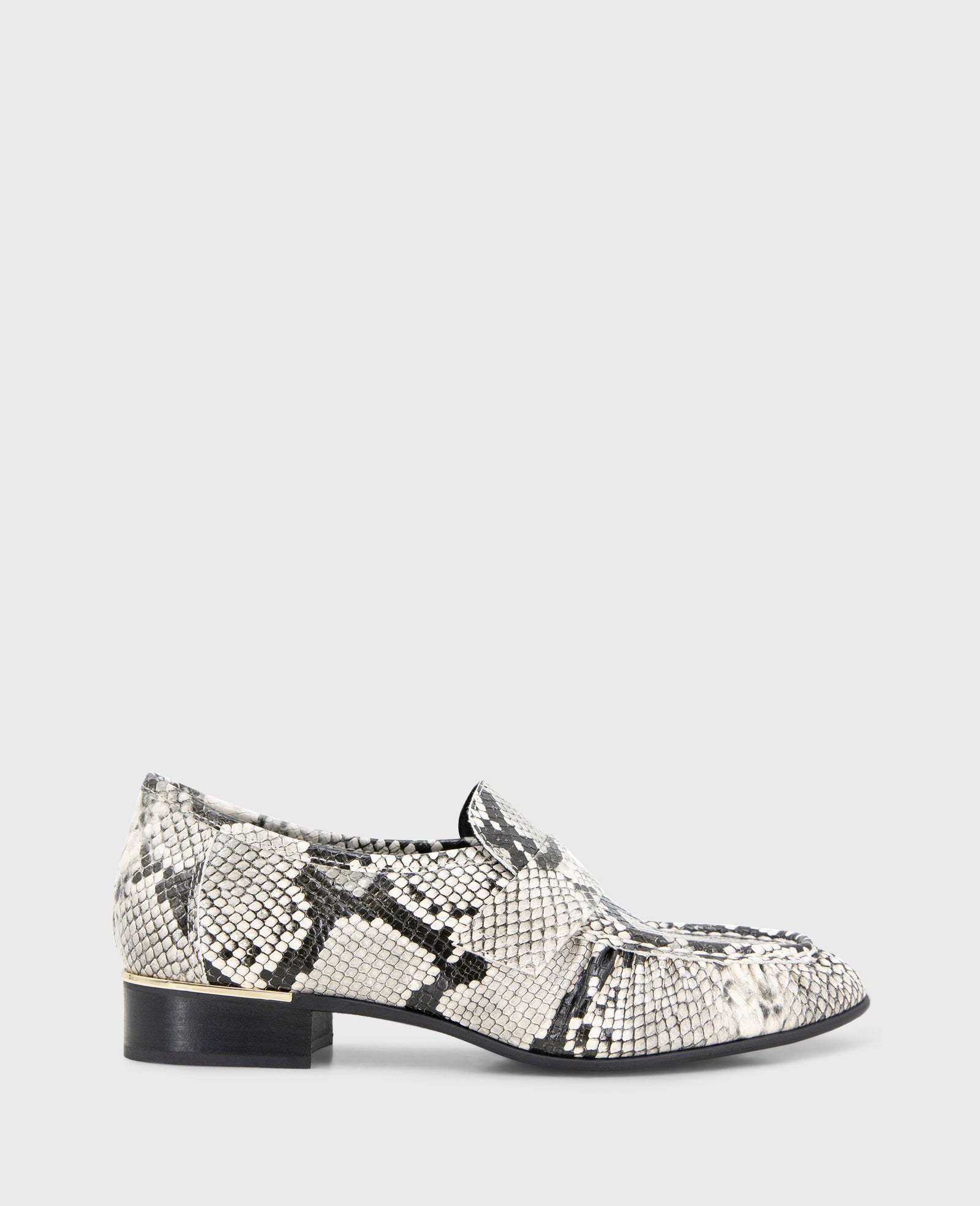 Shop Reece Black White Snake Penny Loafer | Kenneth Cole