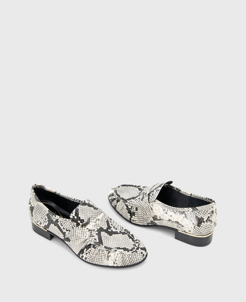 Shop Reece Black White Snake Penny Loafer | Kenneth Cole