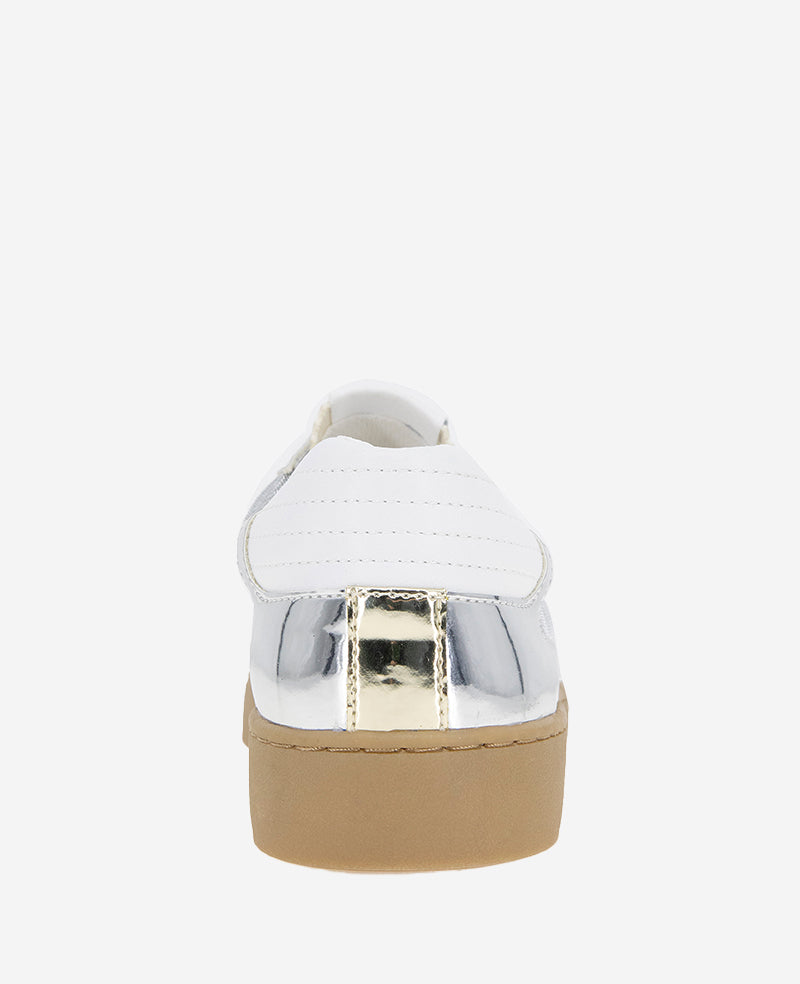 Sam Metallic Leather Mesh Sneaker – Shiny, Comfy & Iconic