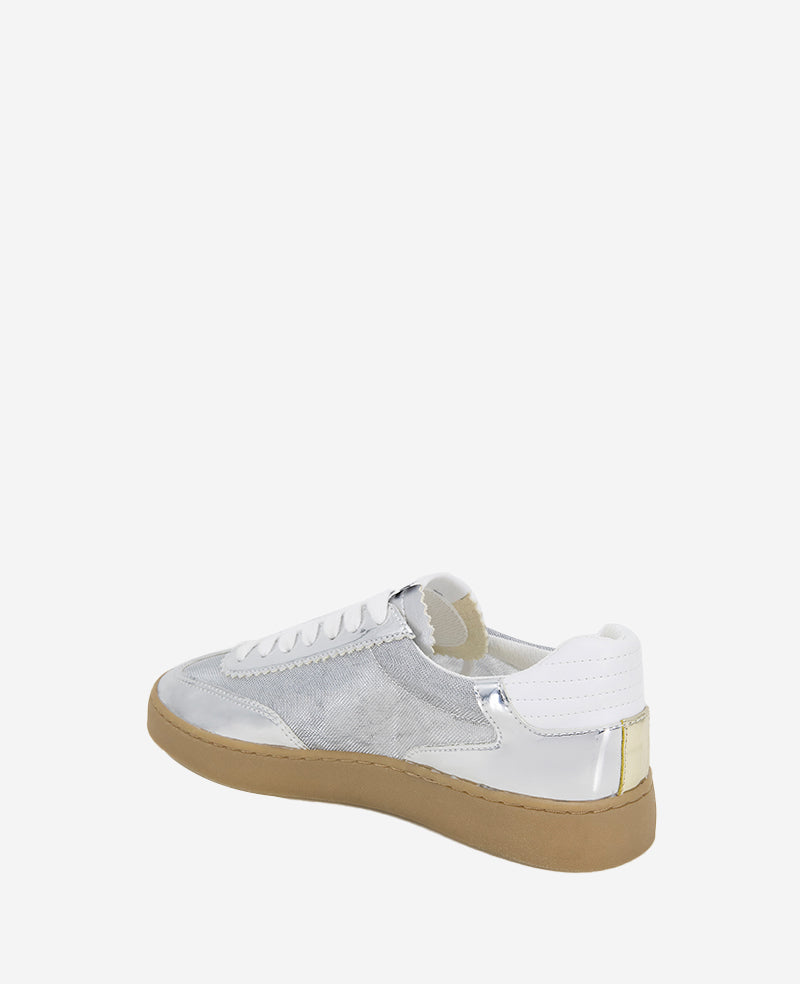 Sam Metallic Leather Mesh Sneaker – Shiny, Comfy & Iconic