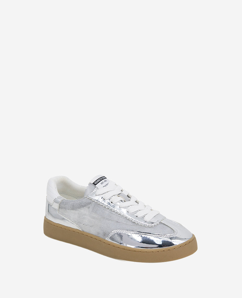 Sam Metallic Leather Mesh Sneaker – Shiny, Comfy & Iconic