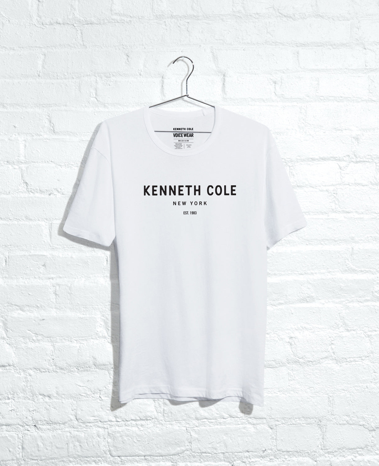 Shop 1983 Logo Tee – White Unisex Cotton Stretch Fit | KC