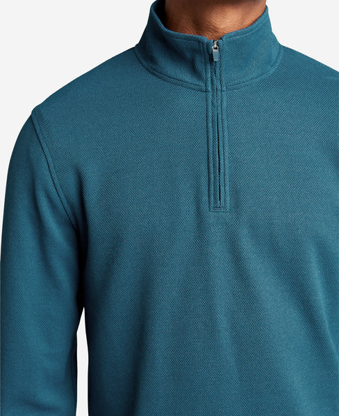 Shop Quarter-Zip Knit Pullover in Blue – Kenneth Cole Sport