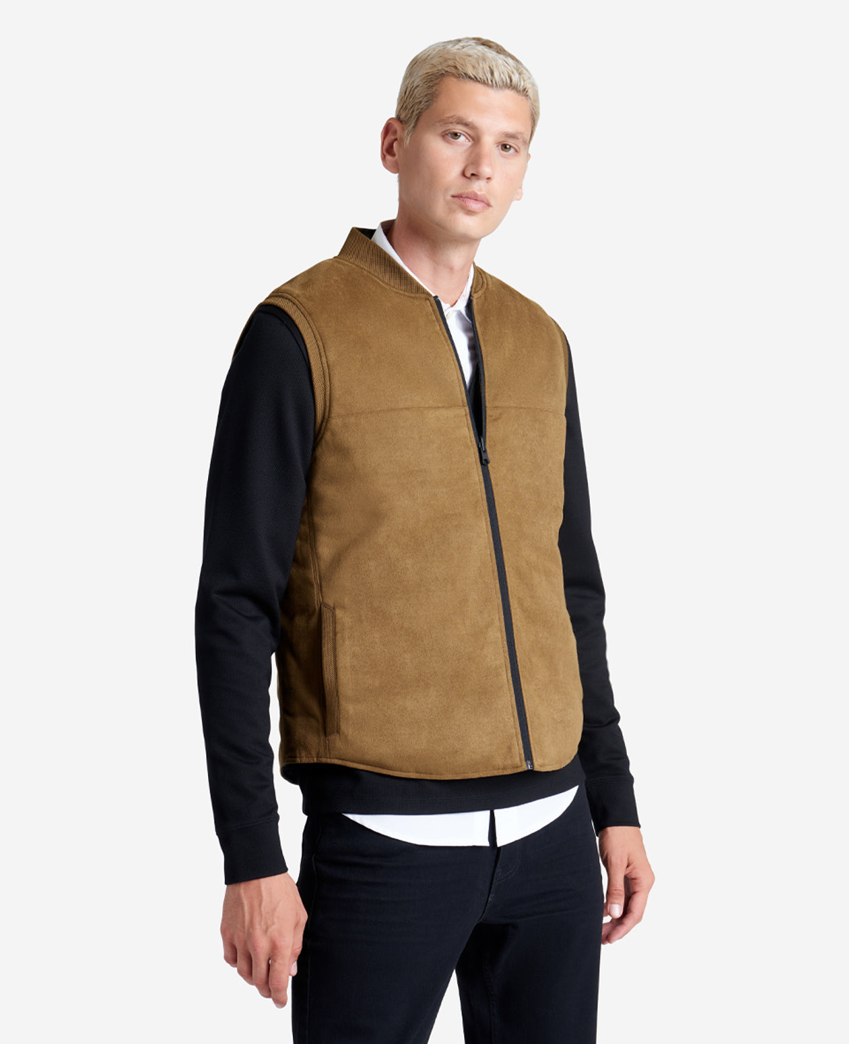 Reversible Vest: Khaki & Black, Insulated | Kenneth Cole