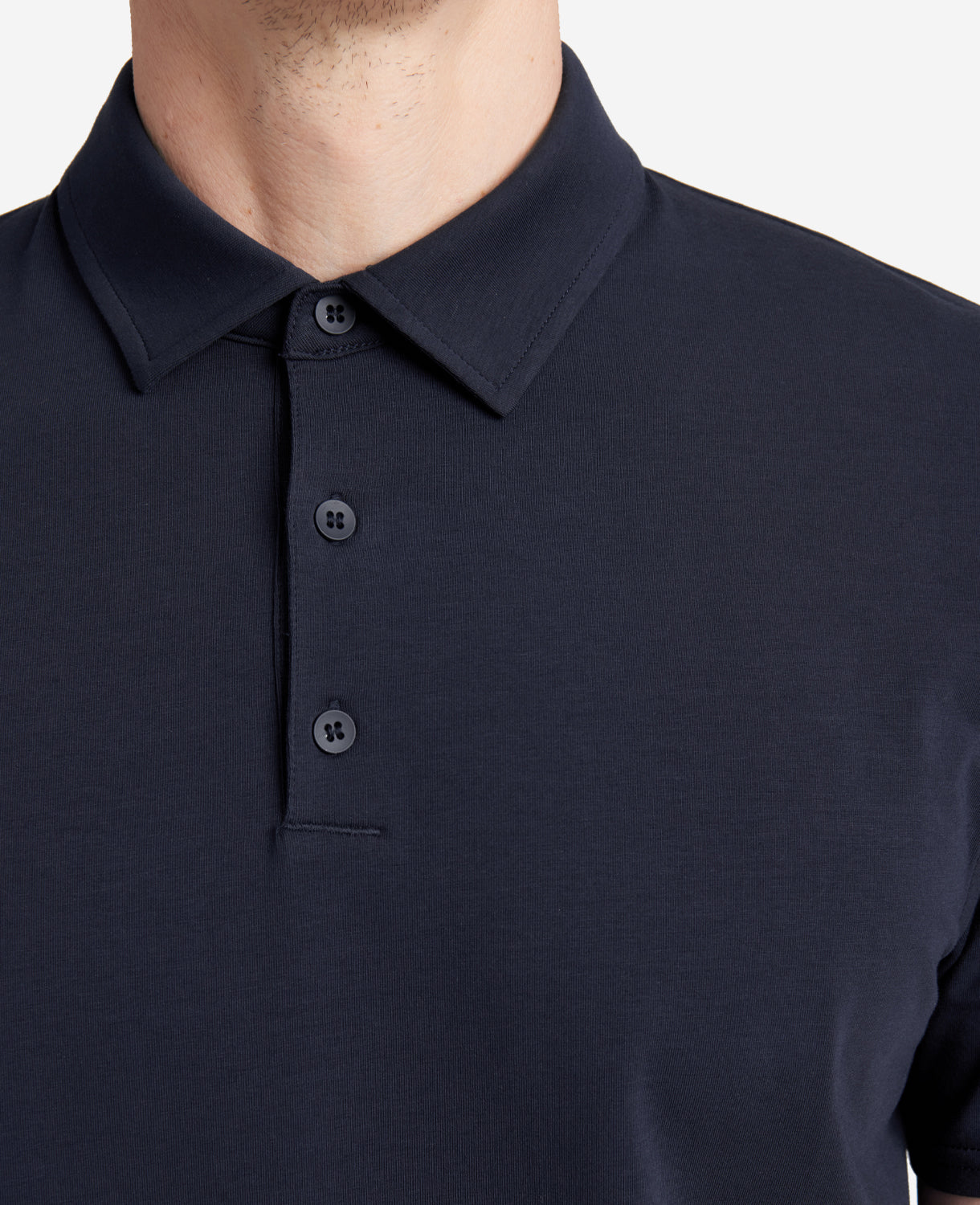 Shop Navy Performance Polo – Stretch Cotton Comfort | KC