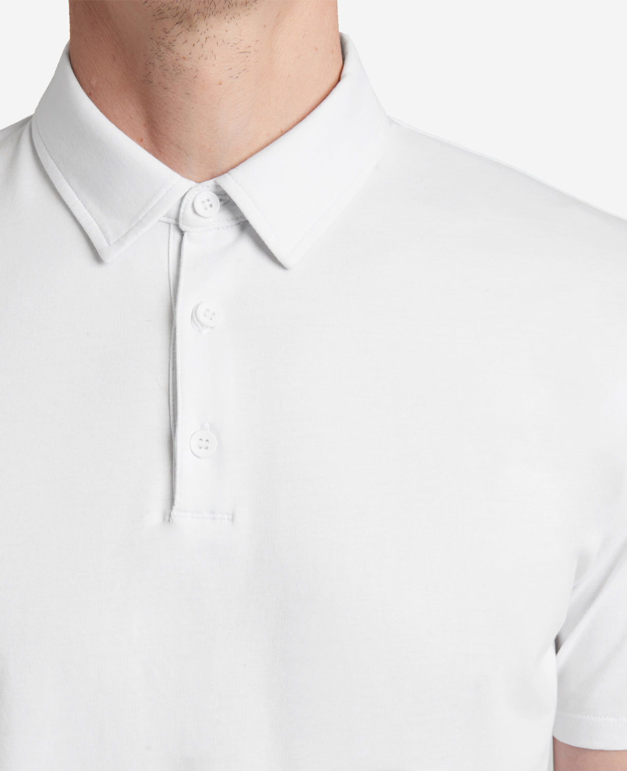 Shop White Performance Polo – Clean Fit, Stretch Comfort | KC