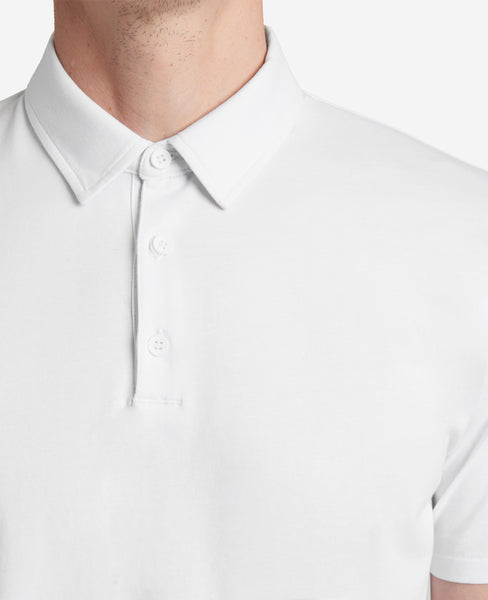 Shop White Performance Polo – Clean Fit, Stretch Comfort | KC