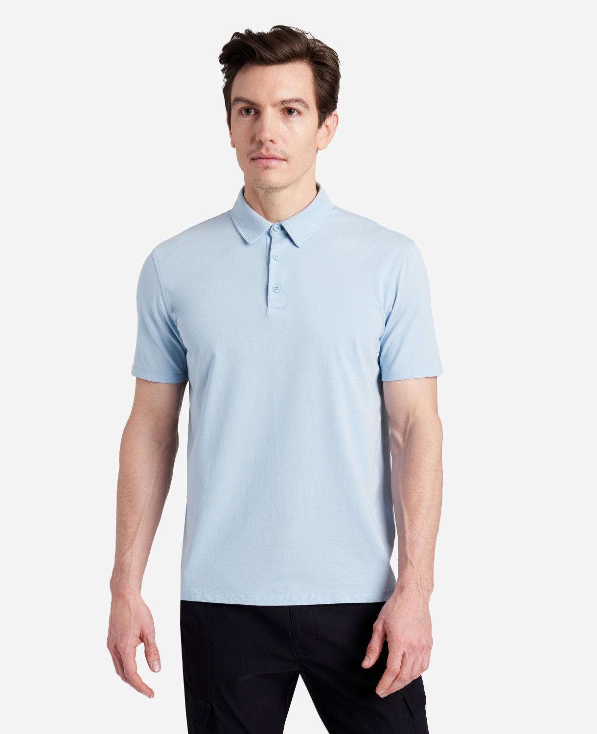 Shop Light Blue Performance Polo – Breathable & Stretch | KC