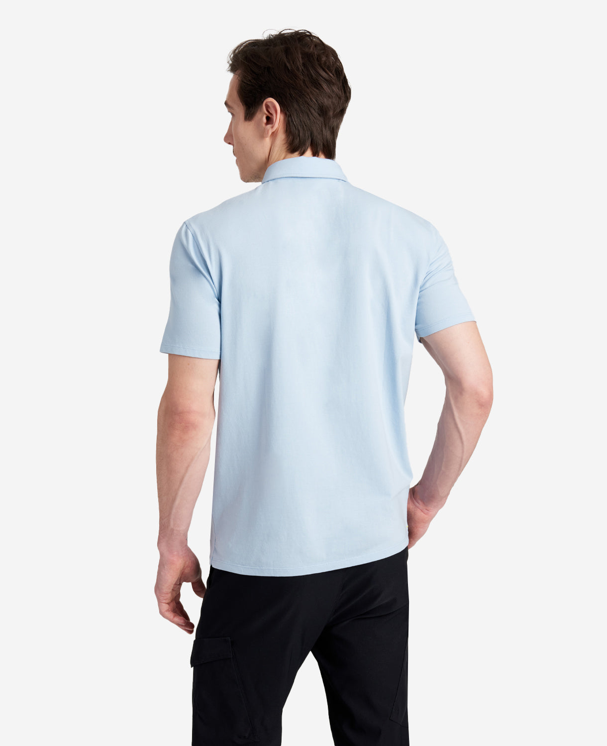 Shop Light Blue Performance Polo – Breathable & Stretch | KC