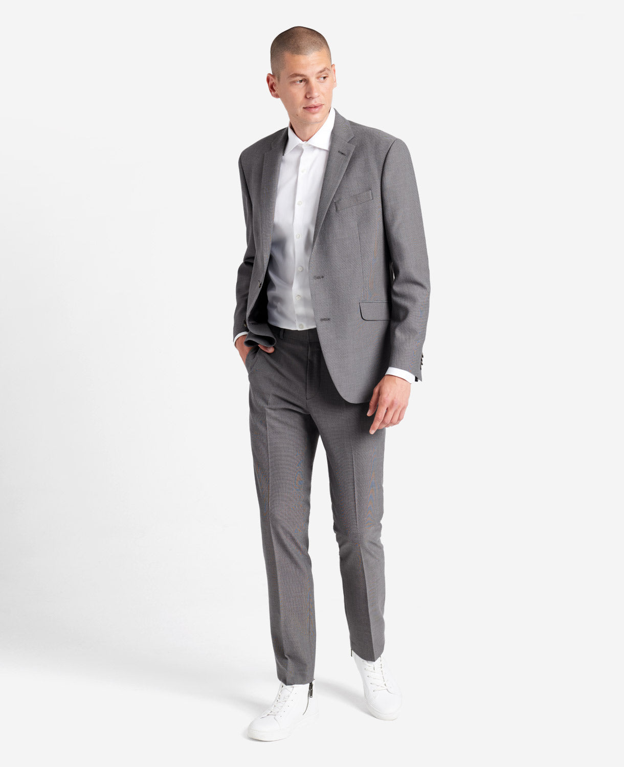 Shop Silver Slim-Fit Stretch Suit Jacket, Men – Kenneth Cole