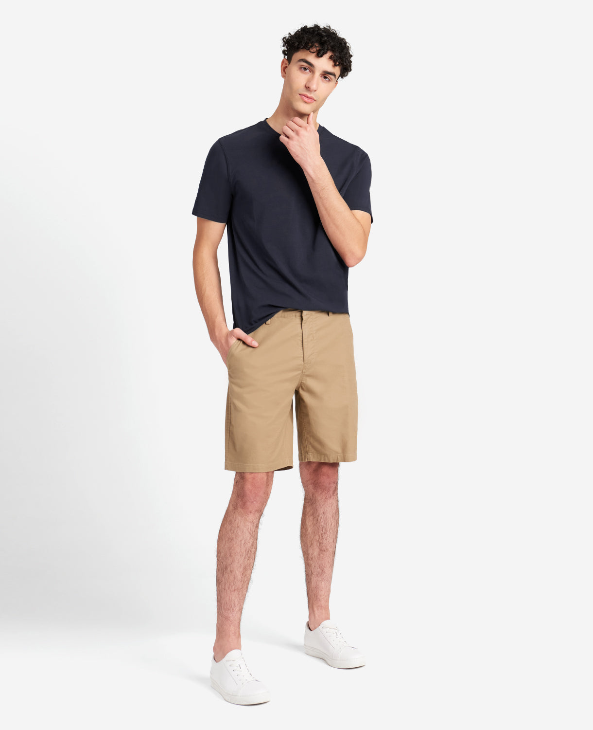 Shop Navy Performance Crew Neck T-Shirt | Kenneth Cole