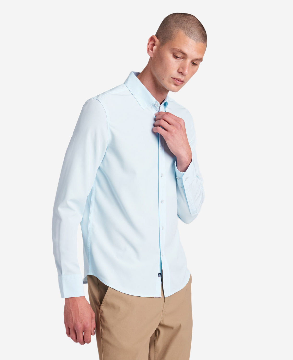 Light Blue Slim Fit Shirt – Stretch & Water-Resistant | KC