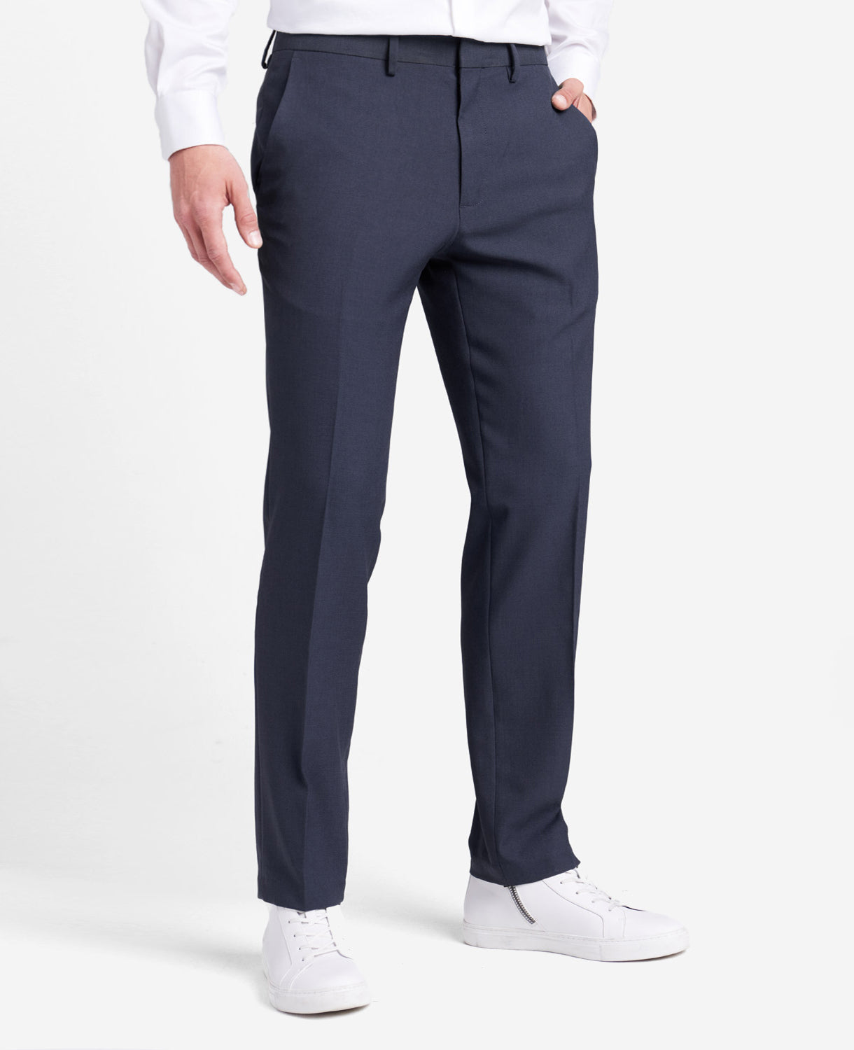 Shop Stretch Modern-Fit Dress Pant – Navy | Kenneth Cole