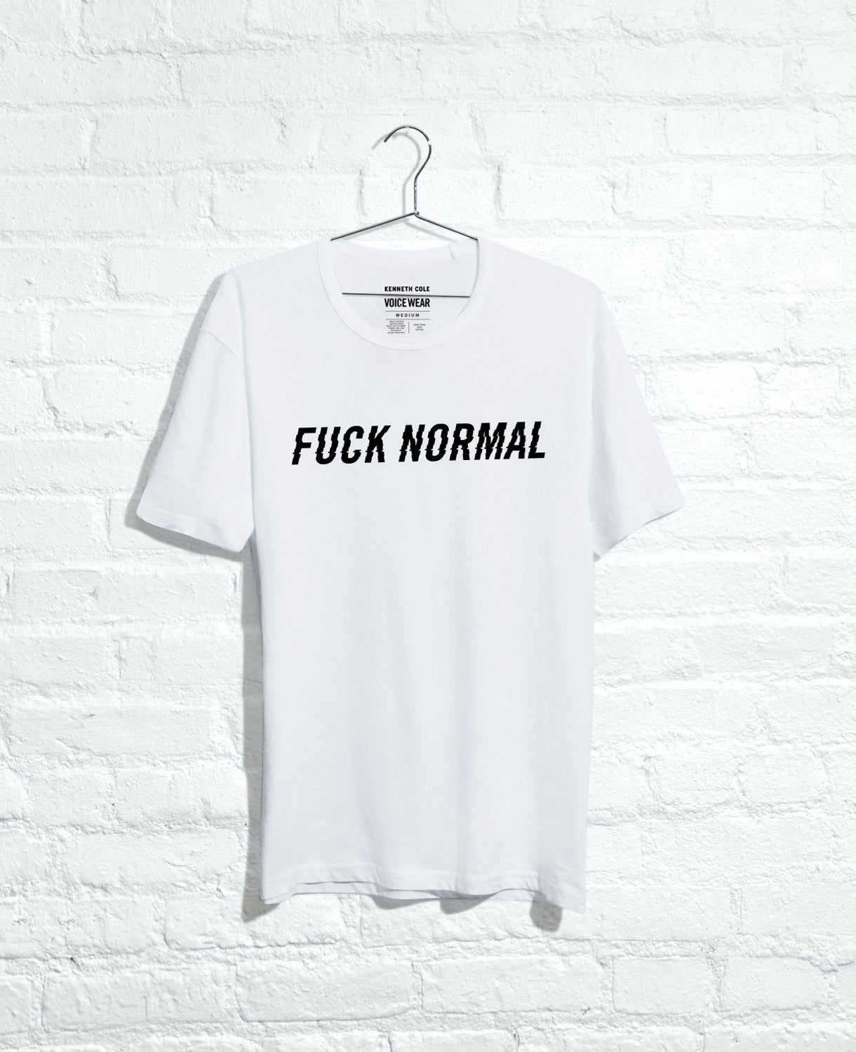 Shop F Normal Tee – White Unisex Cotton Stretch Fit | KC